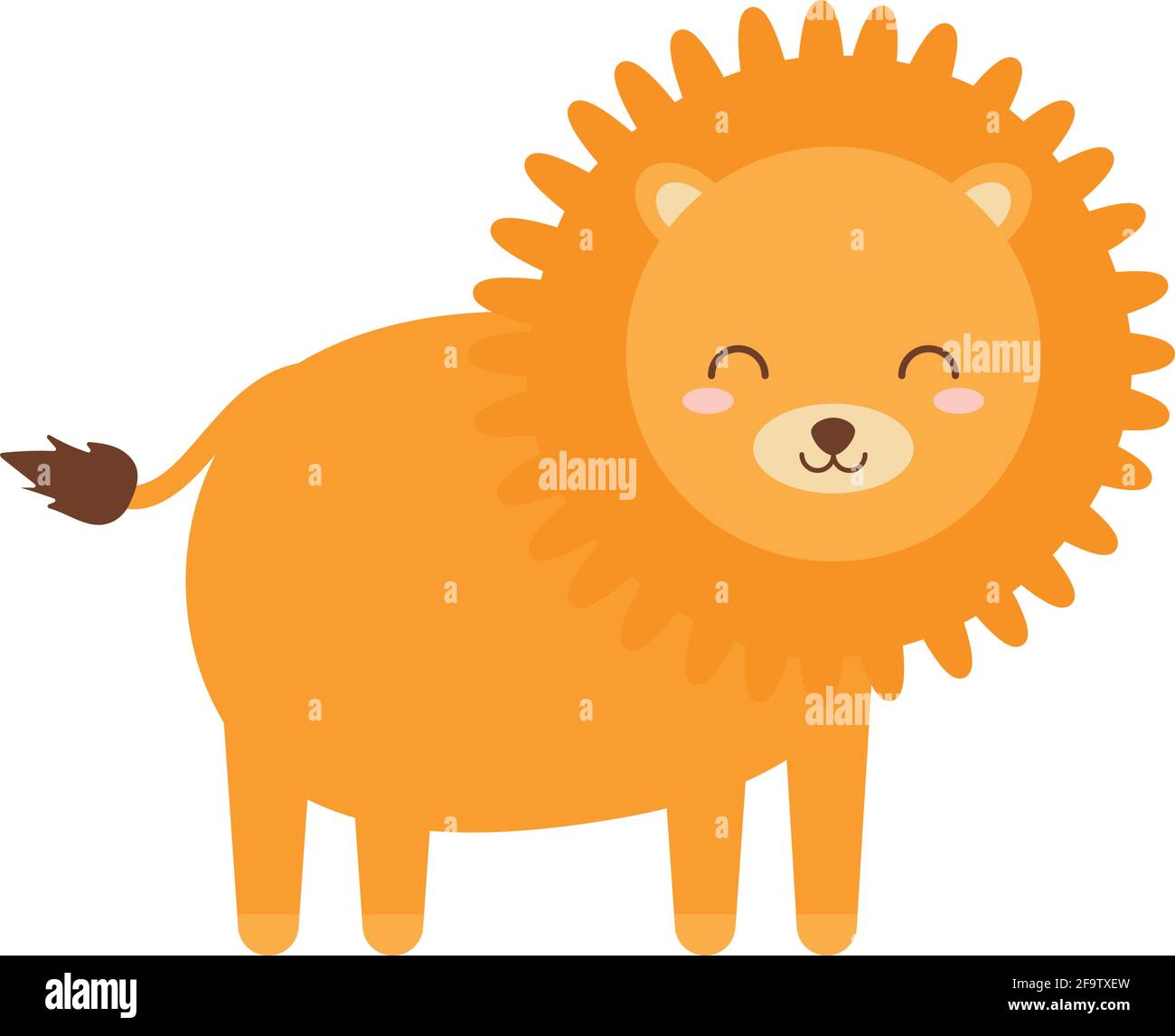 cute smiling lion Stock Vector Image & Art - Alamy