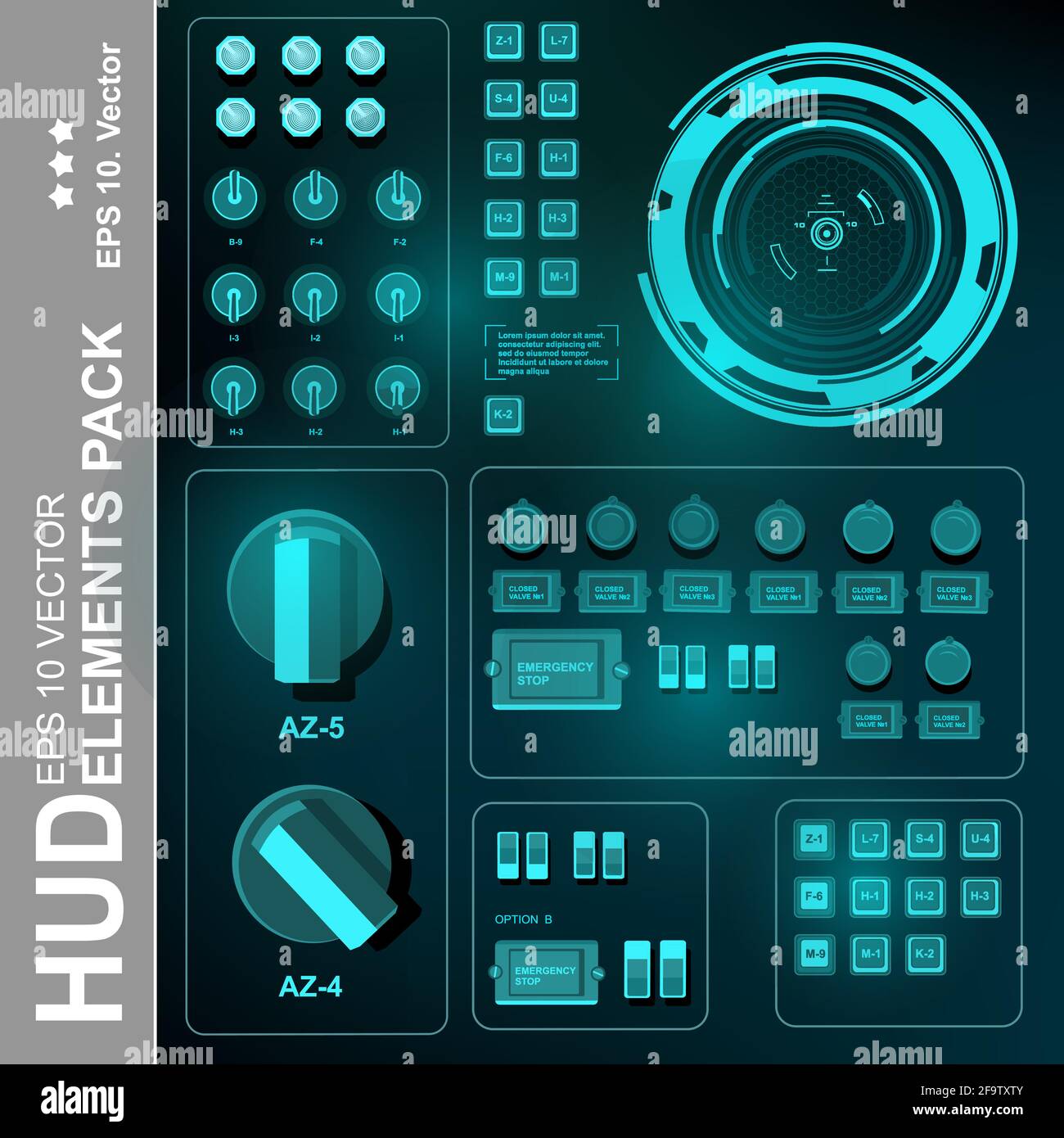 Futuristic green virtual graphic touch user interface Stock Vector ...
