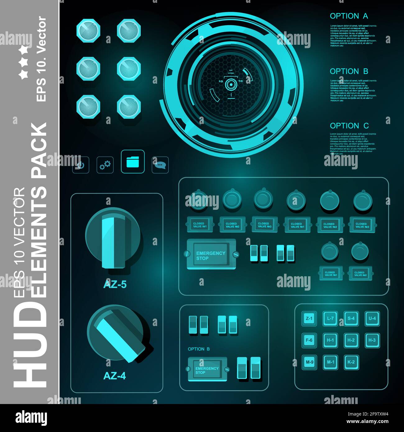 Hud interface technology graphic Stock Vector Images - Alamy