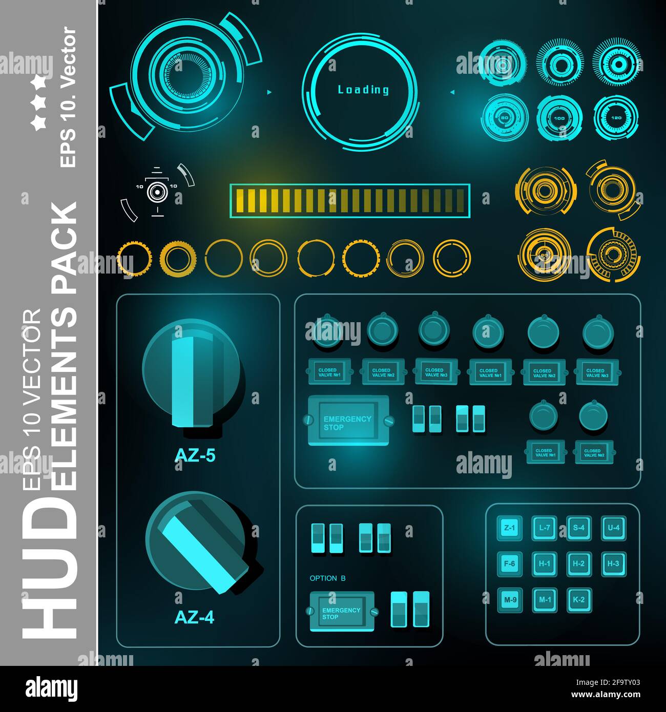 Futuristic green virtual graphic touch user interface Stock Vector ...