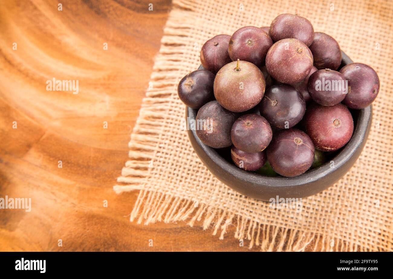 Brazilian exotic berry jabuticaba - Plinia cauliflora Stock Photo - Alamy