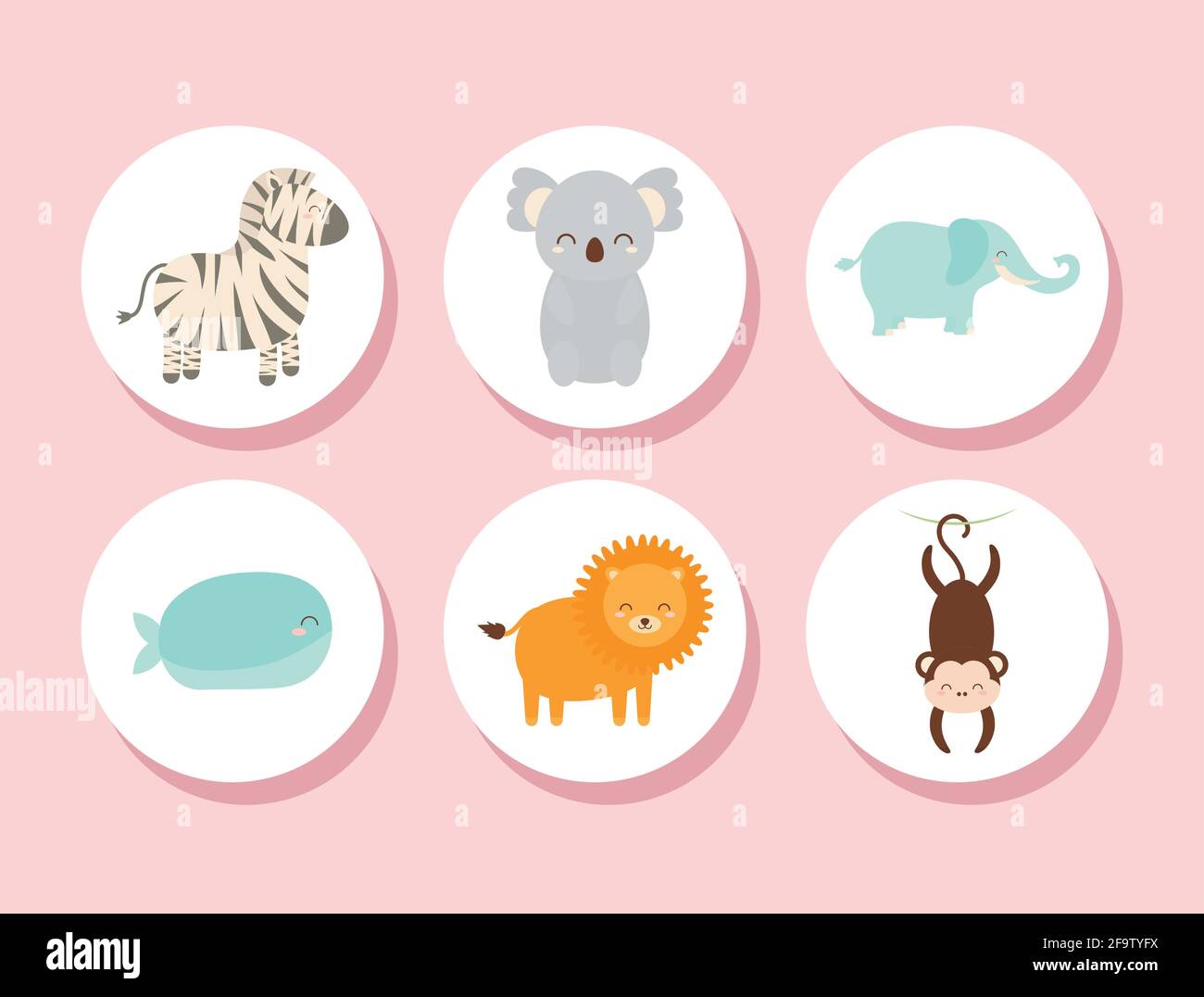 Six elephant Stock Vector Images - Alamy