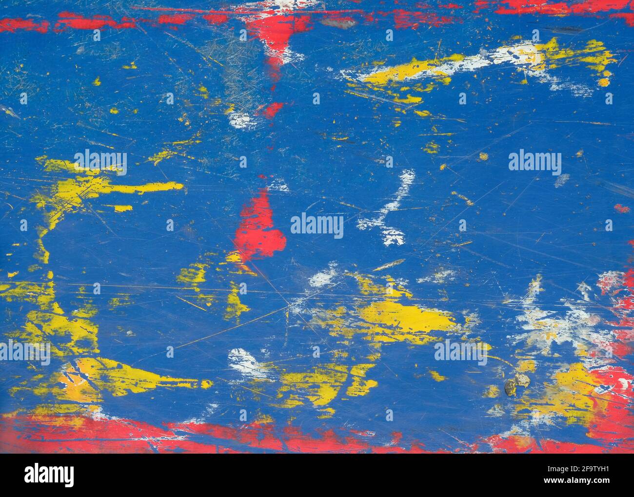 Abstract grunge background with smeared paint on blue background Stock ...