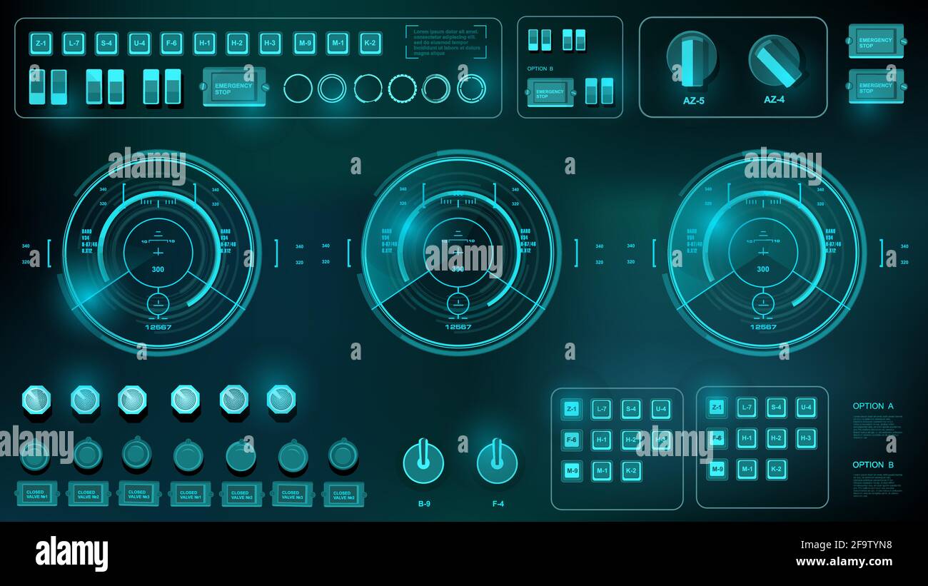 Futuristic green virtual graphic touch user interface Stock Vector ...