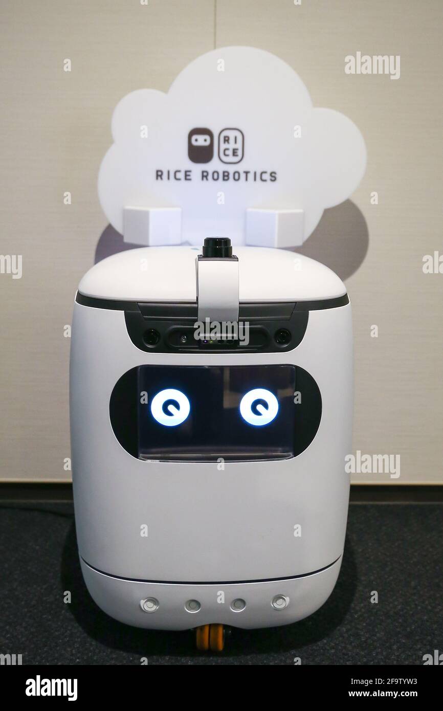 RICE, an autonomous indoor delivery robot developed by Rice Robotics of ...