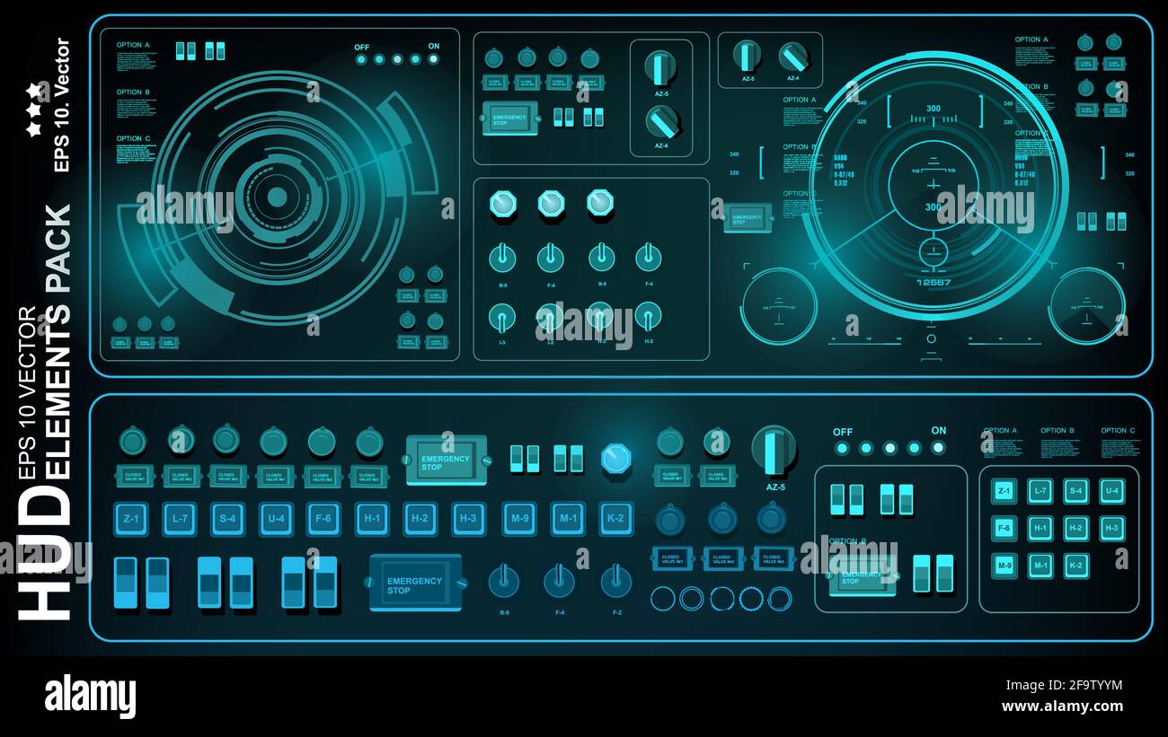 Futuristic green virtual graphic touch user interface Stock Vector ...