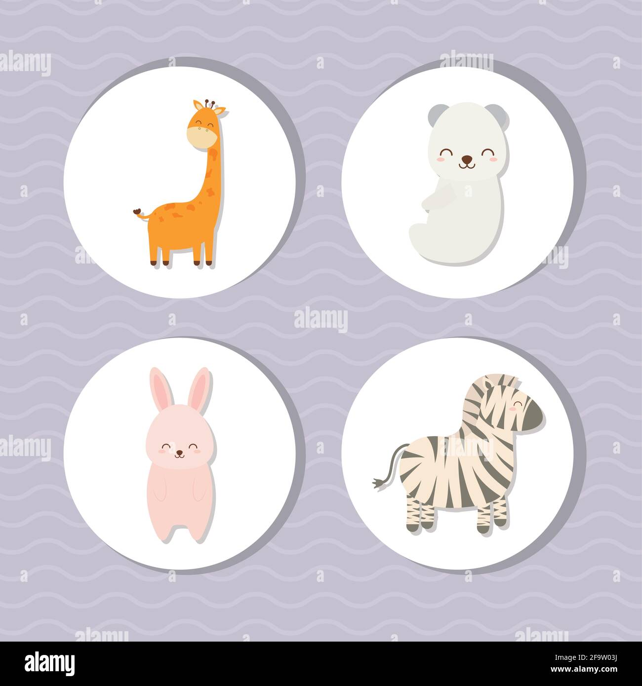 Four zebra Stock Vector Images - Alamy