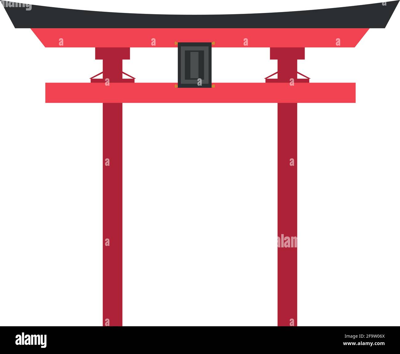 Cute cartoon vector illustration of a Shintoist Torii Gate Stock Vector ...