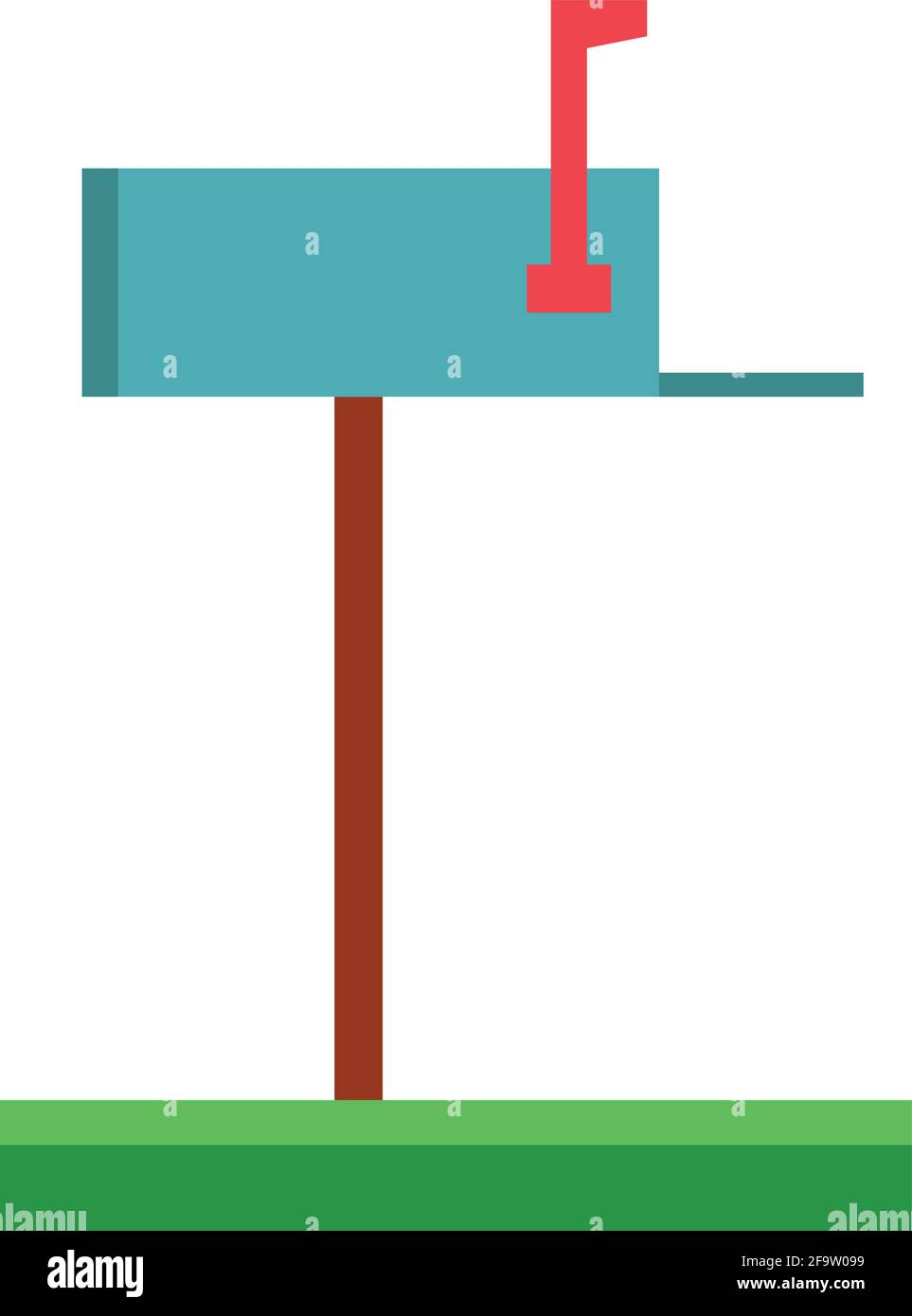 Cute cartoon vector illustration of a mailbox Stock Vector Image & Art ...