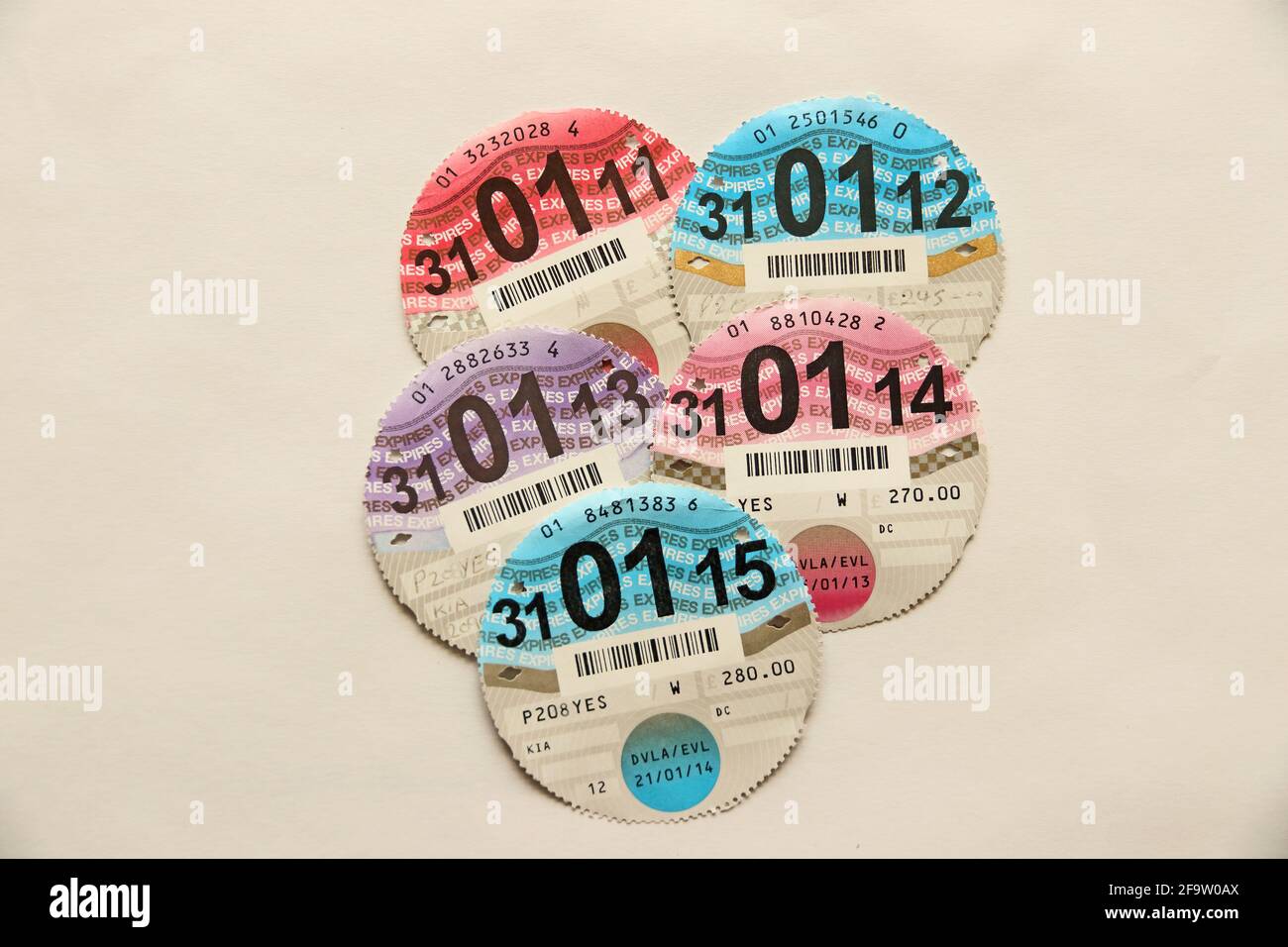 Road Tax discs Stock Photo - Alamy