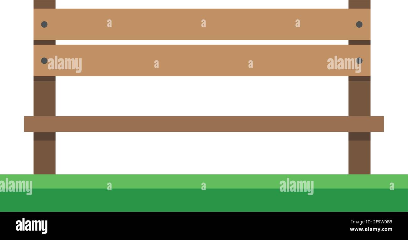 Cute cartoon vector illustration of a wood bench Stock Vector Image ...