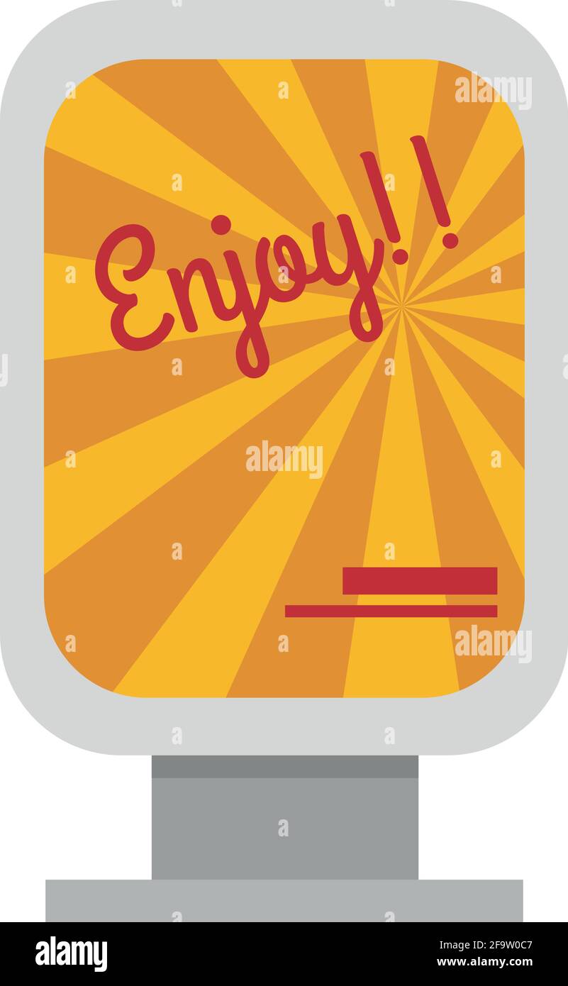 Cute cartoon vector illustration of a billboard Stock Vector Image ...