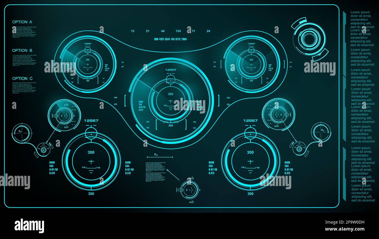 Futuristic green virtual graphic touch user interface Stock Vector ...
