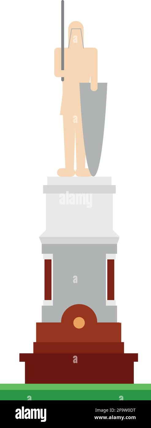 Cute cartoon vector illustration of a statue Stock Vector Image & Art ...