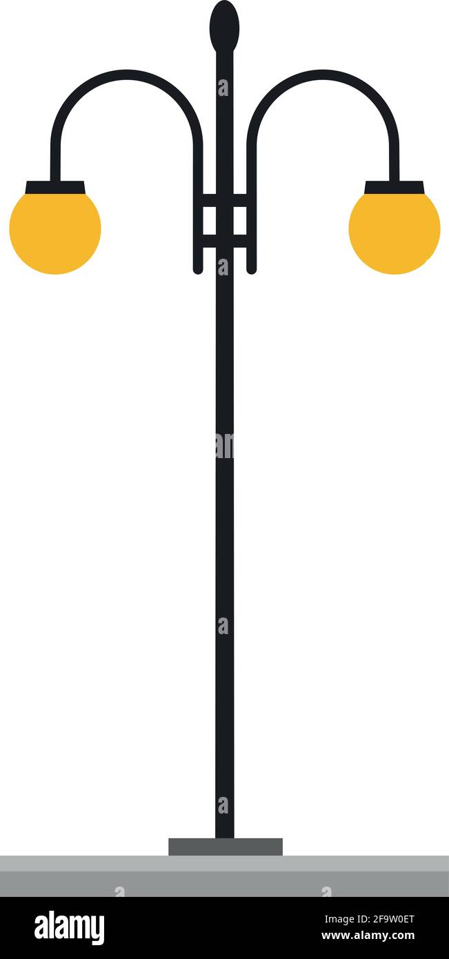 Cute cartoon vector illustration of a streetlight Stock Vector Image ...