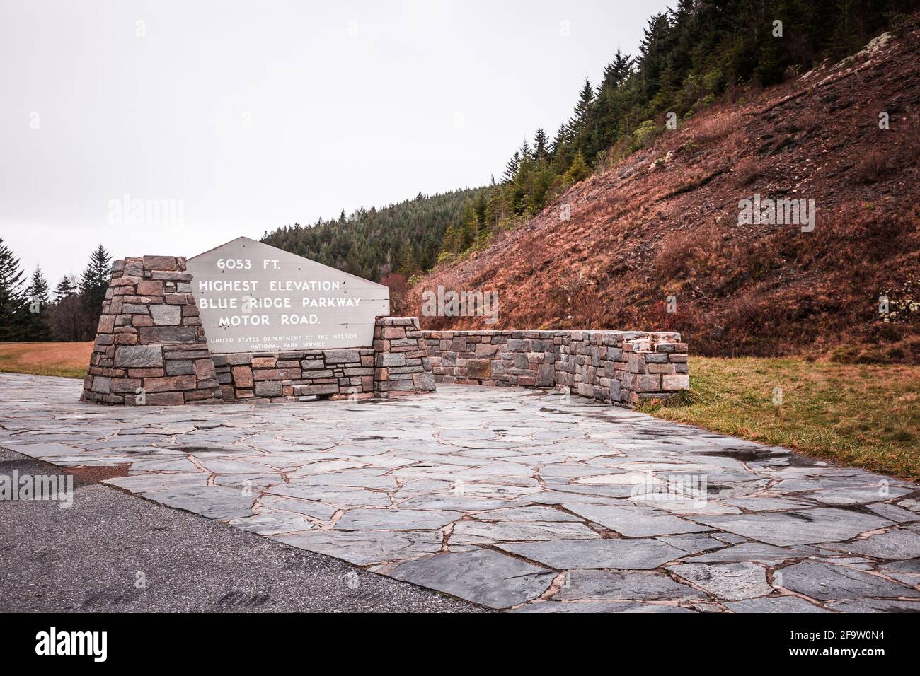 Highest Elevation of Blue Ridge Parkway, NC Stock Photo - Alamy