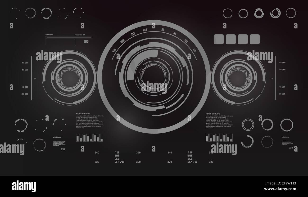 Digital user interface Black and White Stock Photos & Images - Alamy