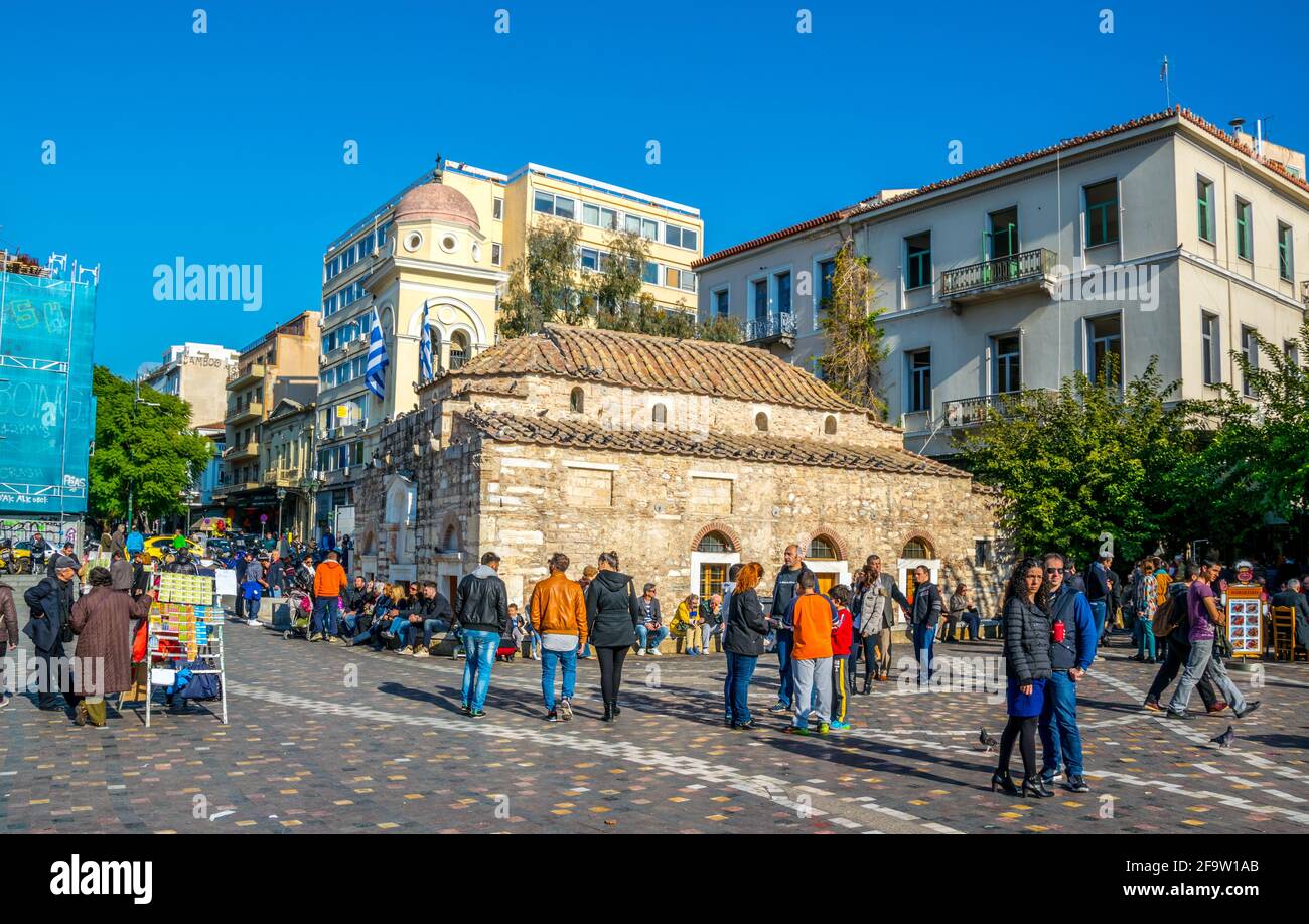 ATHENS, GREECE, DECEMBER 10, 2015: The Church of Saint Mary Pantanassa ...