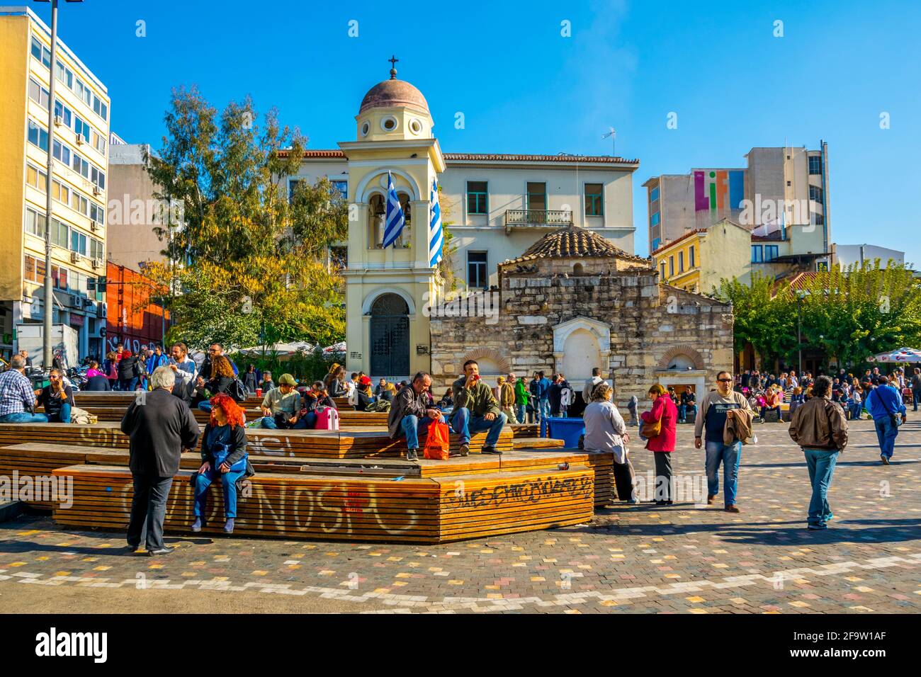 ATHENS, GREECE, DECEMBER 10, 2015: The Church of Saint Mary Pantanassa ...