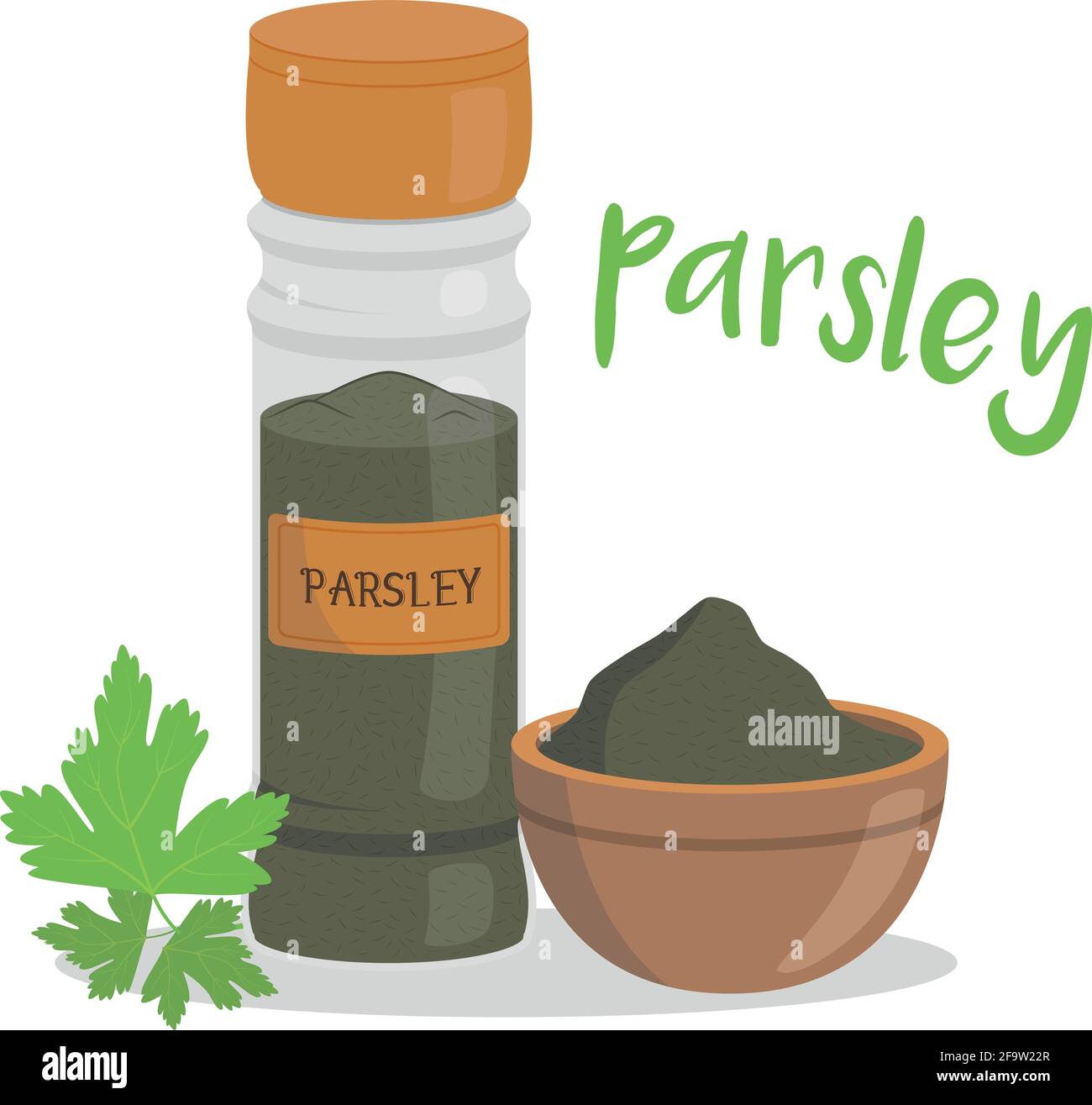 Minced parsley Stock Vector Images - Alamy