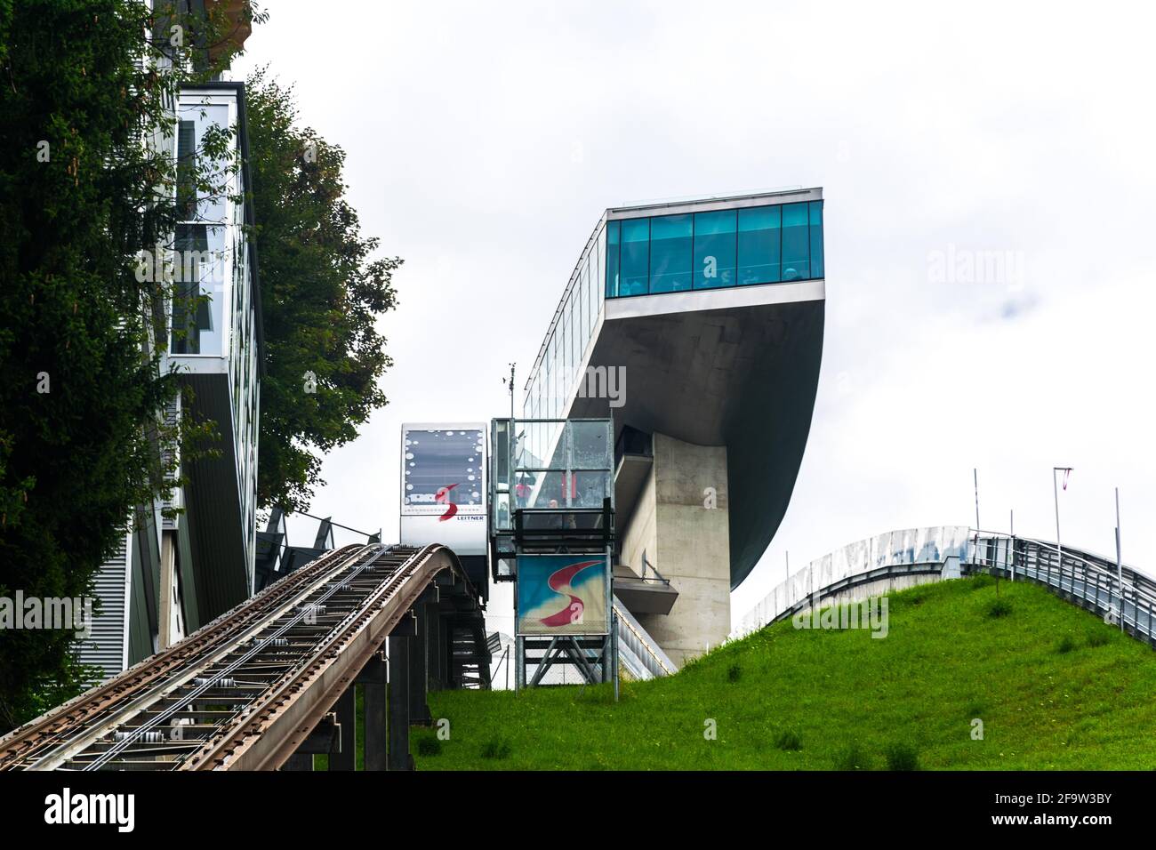 INNSBRUCK, AUSTRIA, JULY 27, 2016: View of the famous Bergisel ski ...
