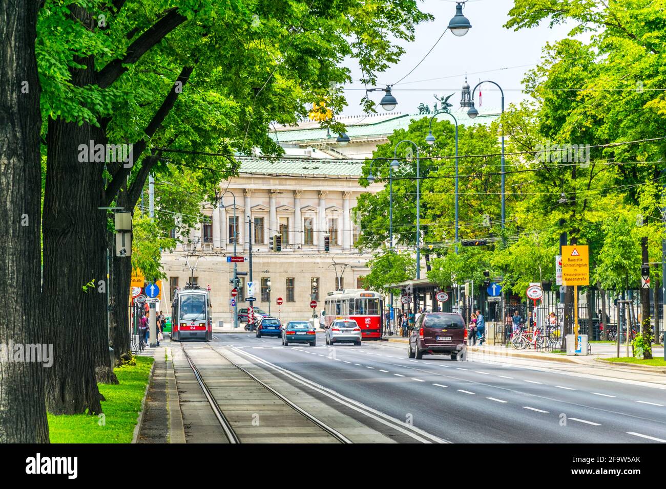 VIENNA, AUSTRIA, JUNE 2016: Famous Wiener Ringstrasse with historic ...
