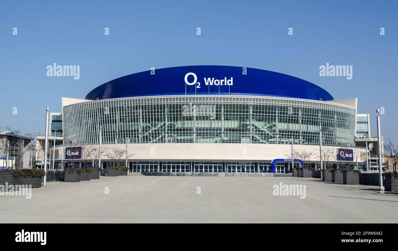 BERLIN, GERMANY, MARCH 12, 2015: view of the o2 world arena in berlin ...