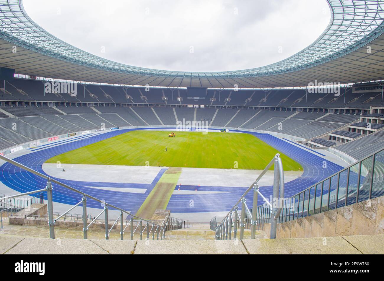 BERLIN, GERMANY, MARCH 12, 2015: view of the interior of berlin olypic ...