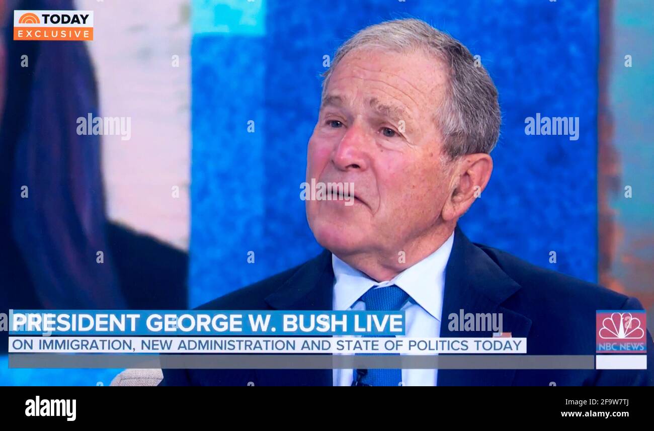 New York, New York, USA. 20th Apr, 2021. Former President GEORGE W ...