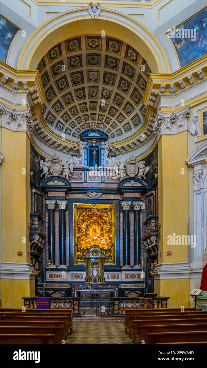 TORINO, ITALY, MARCH 12, 2016: Interior Santa Maria del Monte Church in ...