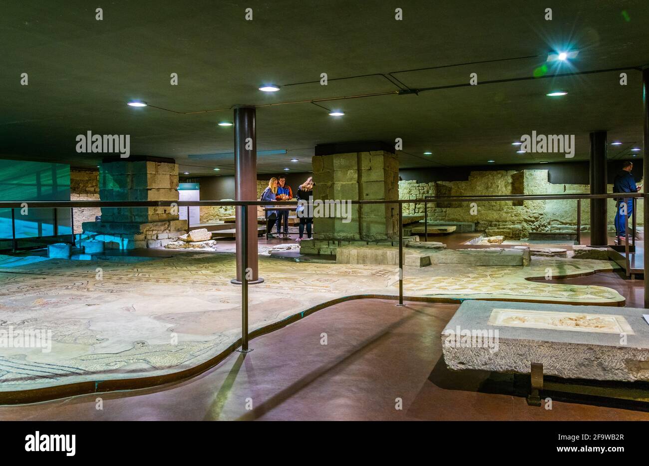 FLORENCE, ITALY, MARCH 15, 2016: Interior of the crypt of the santa ...