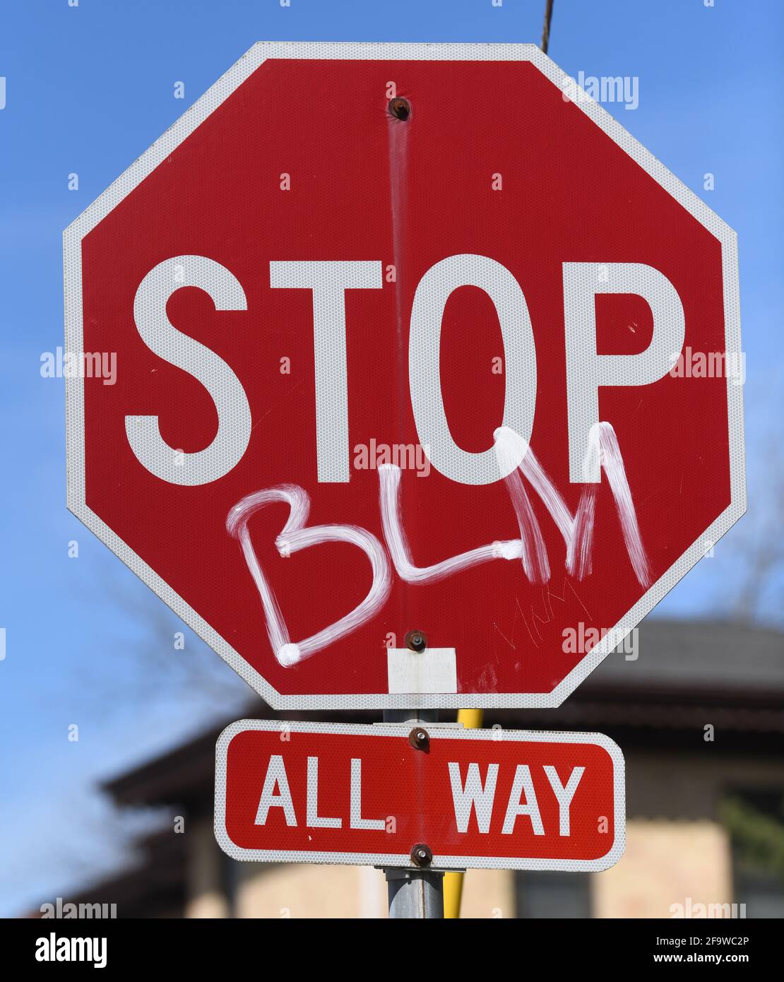 Kenosha, Wisconsin, USA. 17th Apr, 2021. A "Stop BLM"" (Black Lives ...