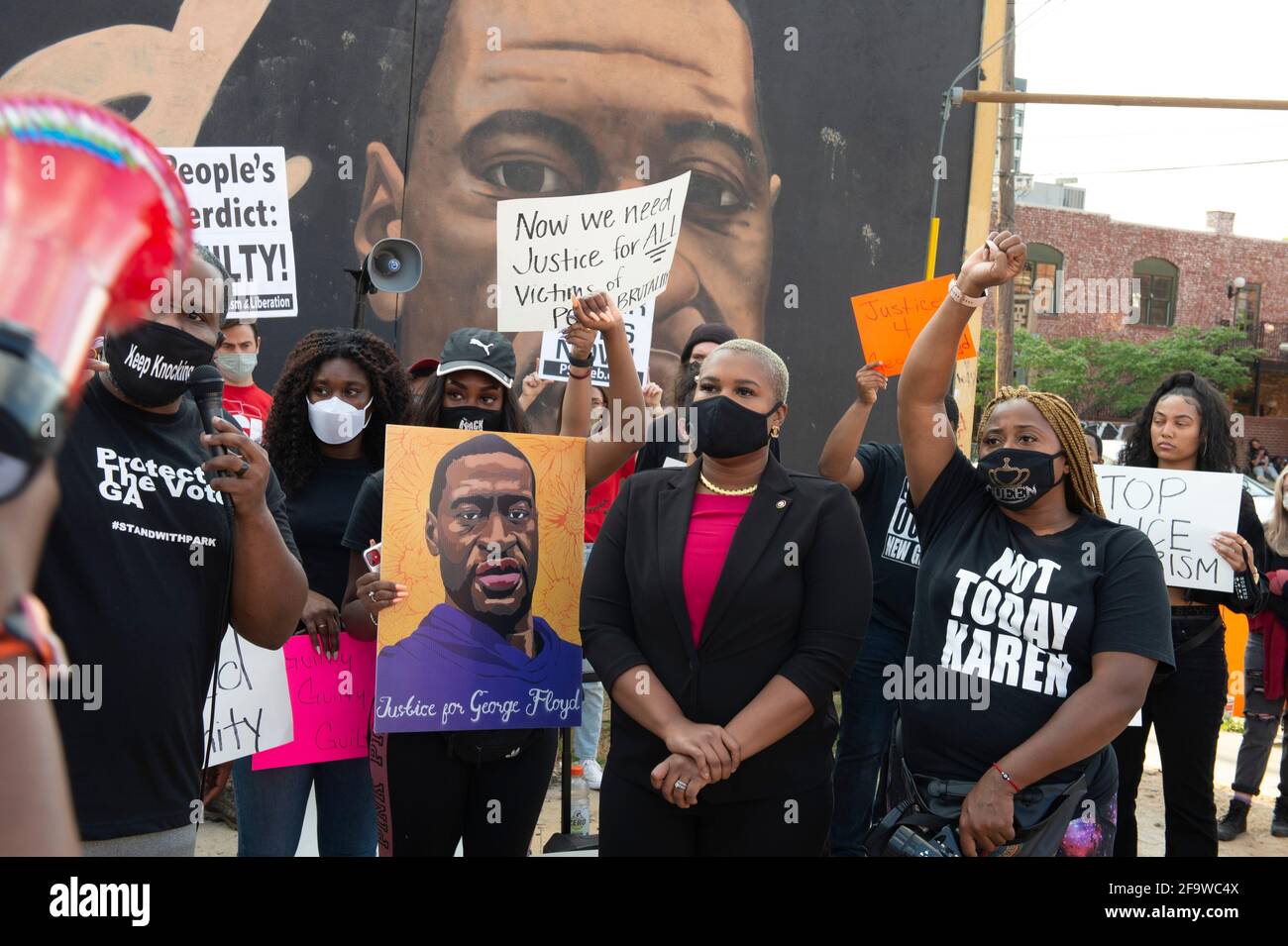 Atlanta, GA, USA. 20th Apr, 2021. Emotions were high at a peaceful ...