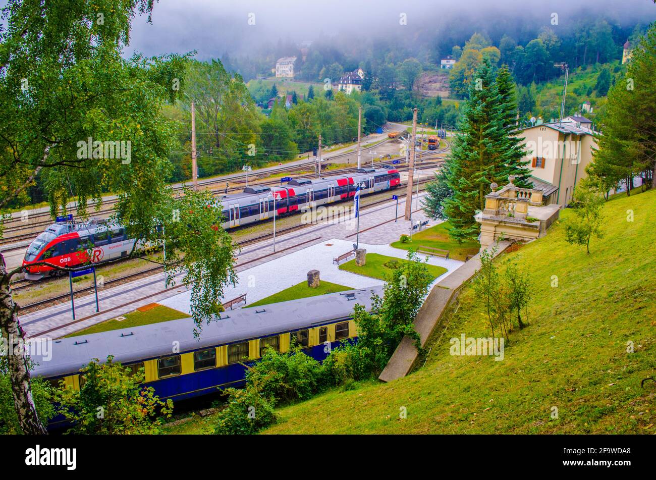 Semmeringbahn with place breitenstein hi-res stock photography and ...