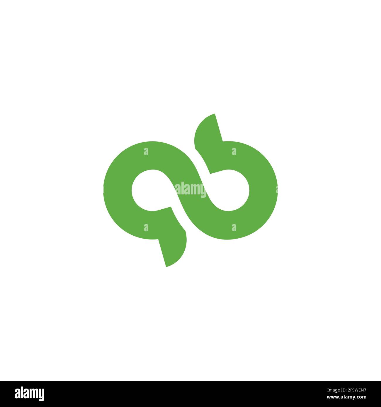 green infinity natural symbol abstract logo vector Stock Vector Image ...