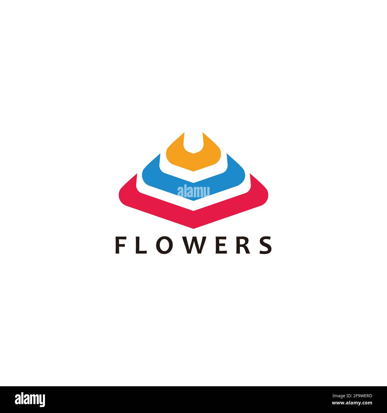 curves beauty flower elegant colorful geometric logo vector Stock ...