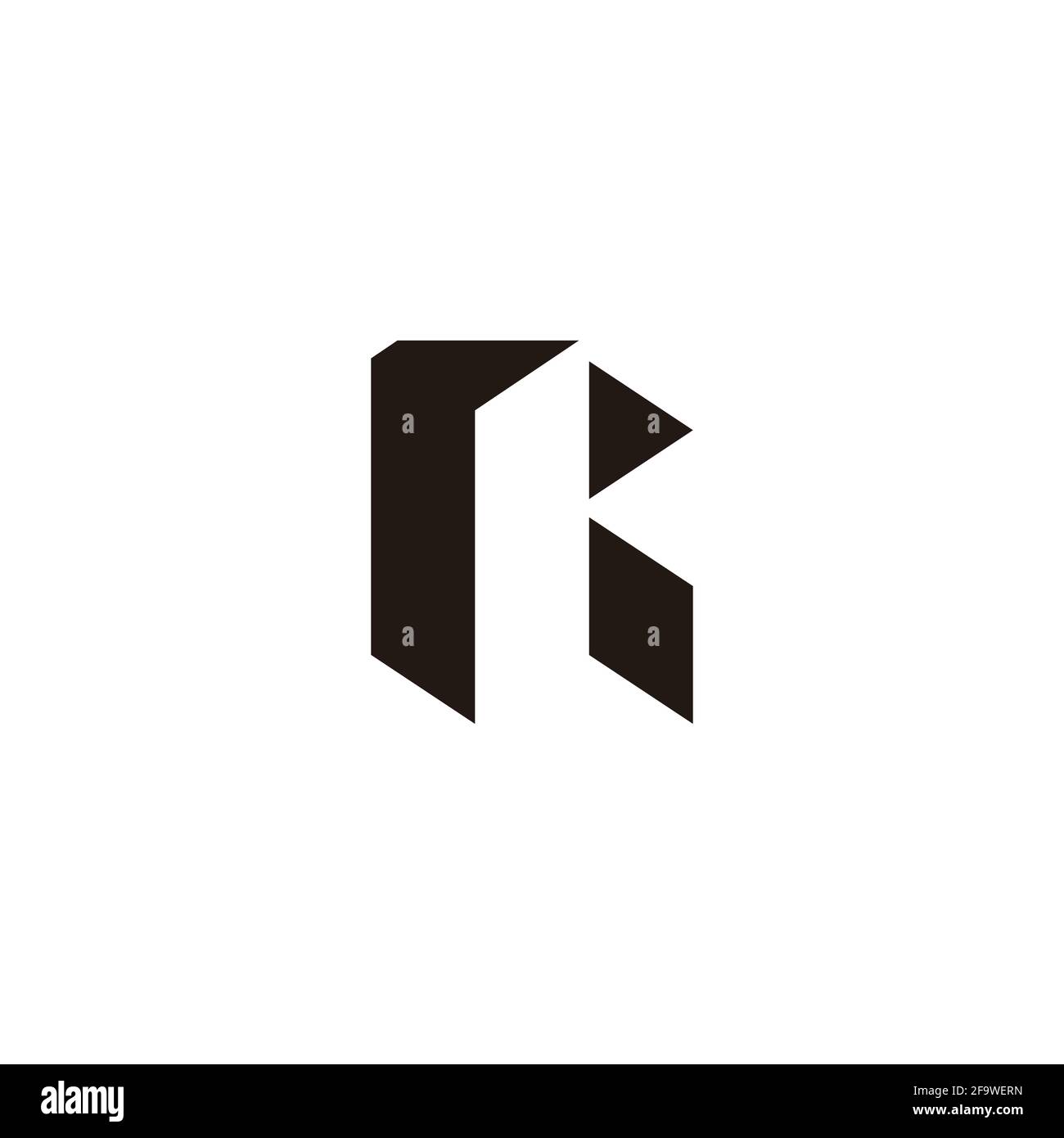 abstract letter rr simple geometric shape logo vector Stock Vector ...