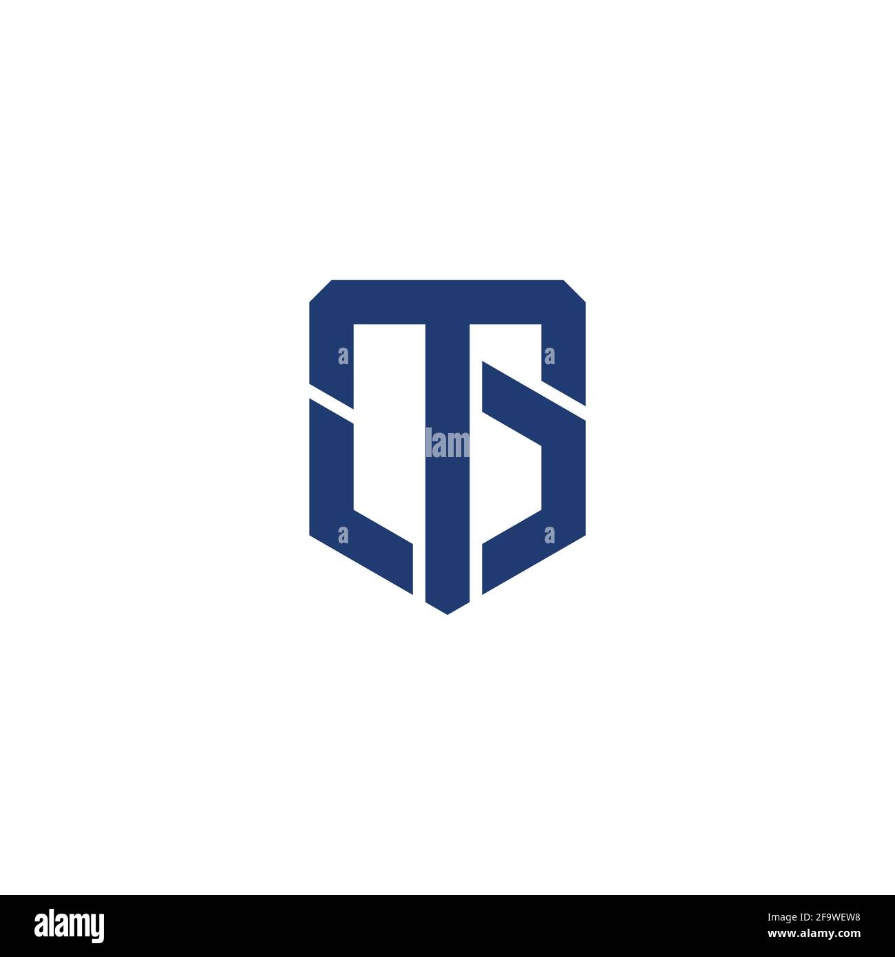 letter tg emblem geometric shield line logo vector Stock Vector Image ...