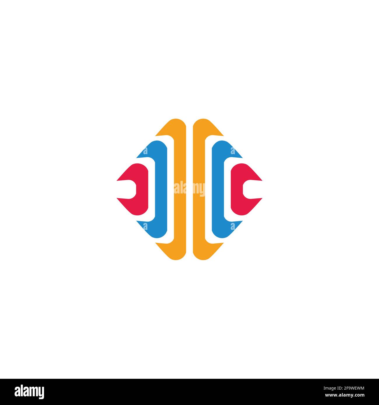 stripes curves colorful geometric elegant square logo vector Stock ...