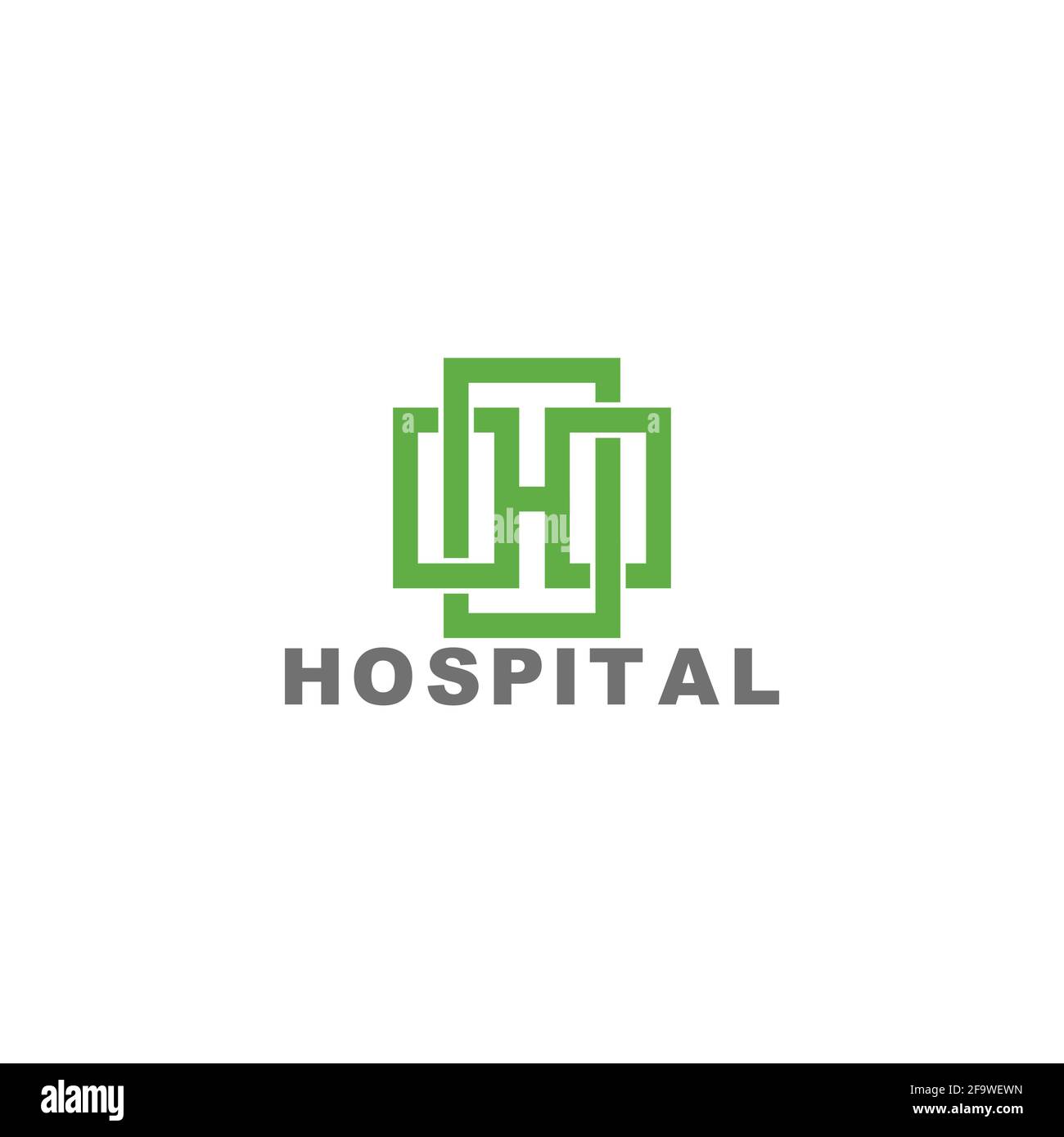 letter h plus hospital medical geometric line logo vector Stock Vector ...