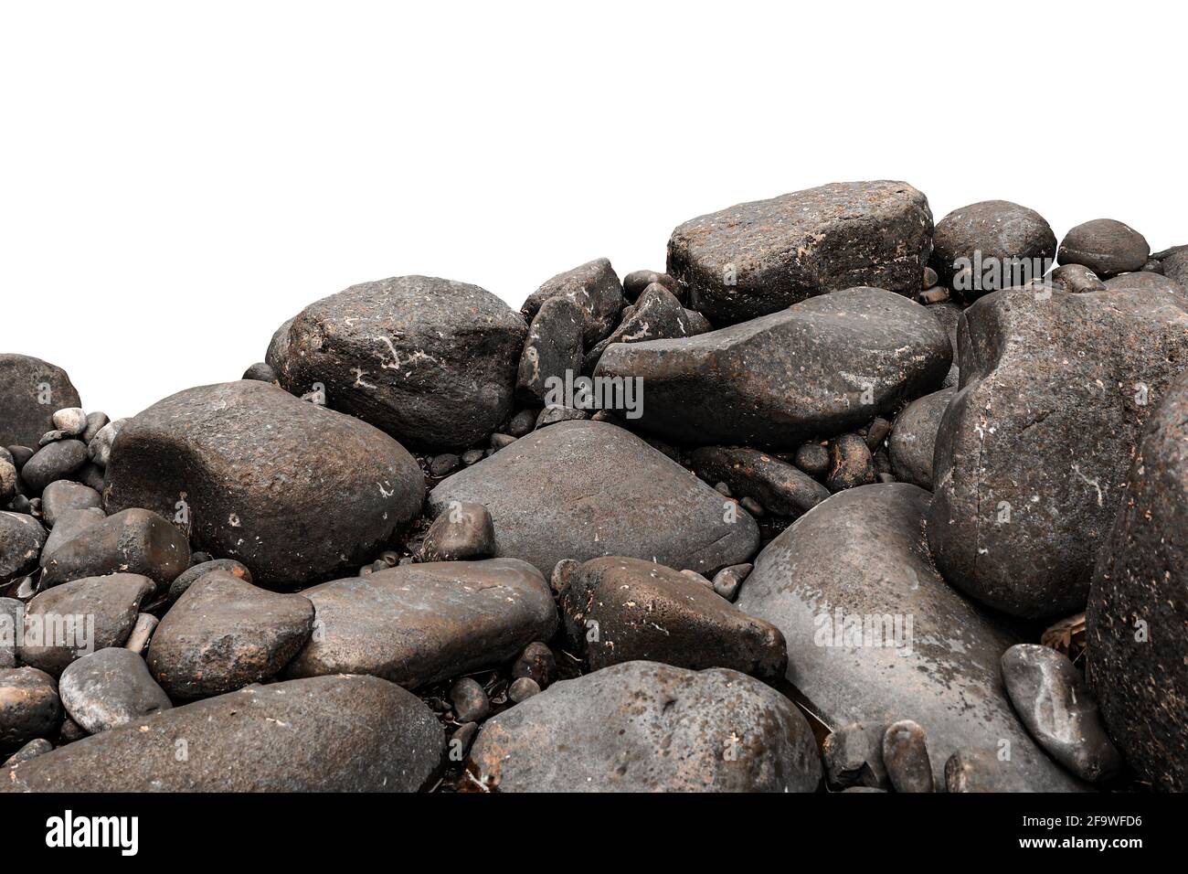 rock isolated on white background Stock Photo - Alamy