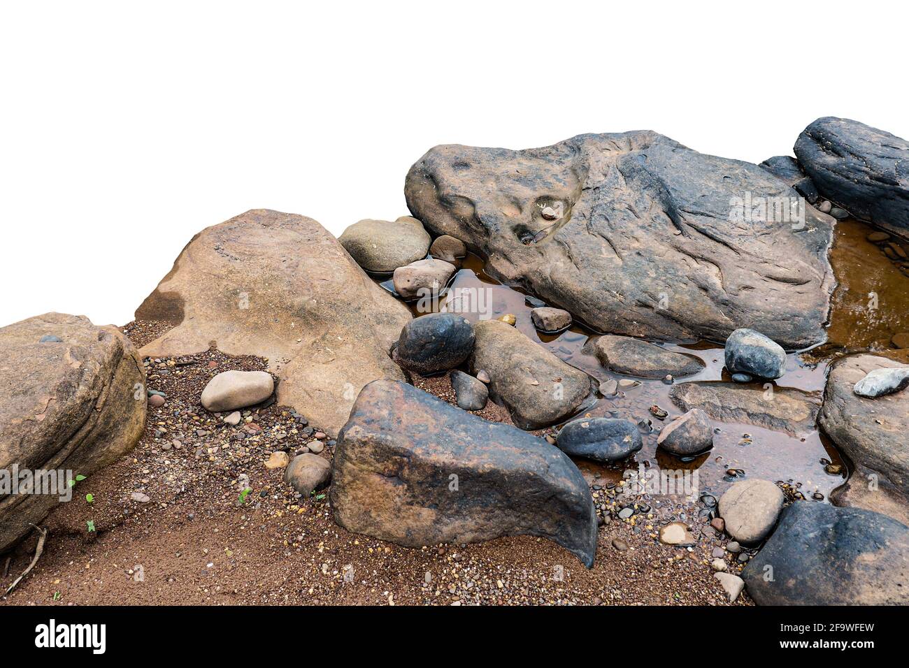 rock isolated on white background Stock Photo - Alamy