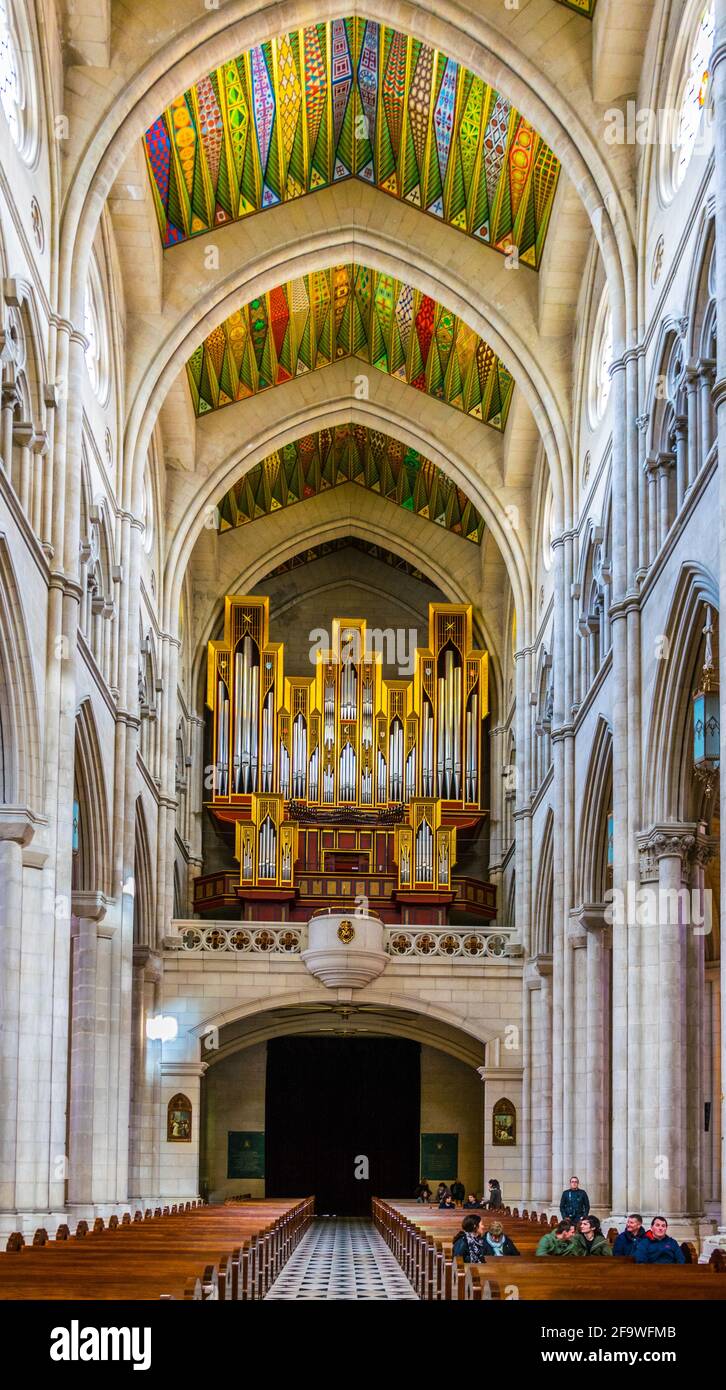 MADRID, SPAIN, JANUARY 9, 2016: Arches and columns in the interior of ...