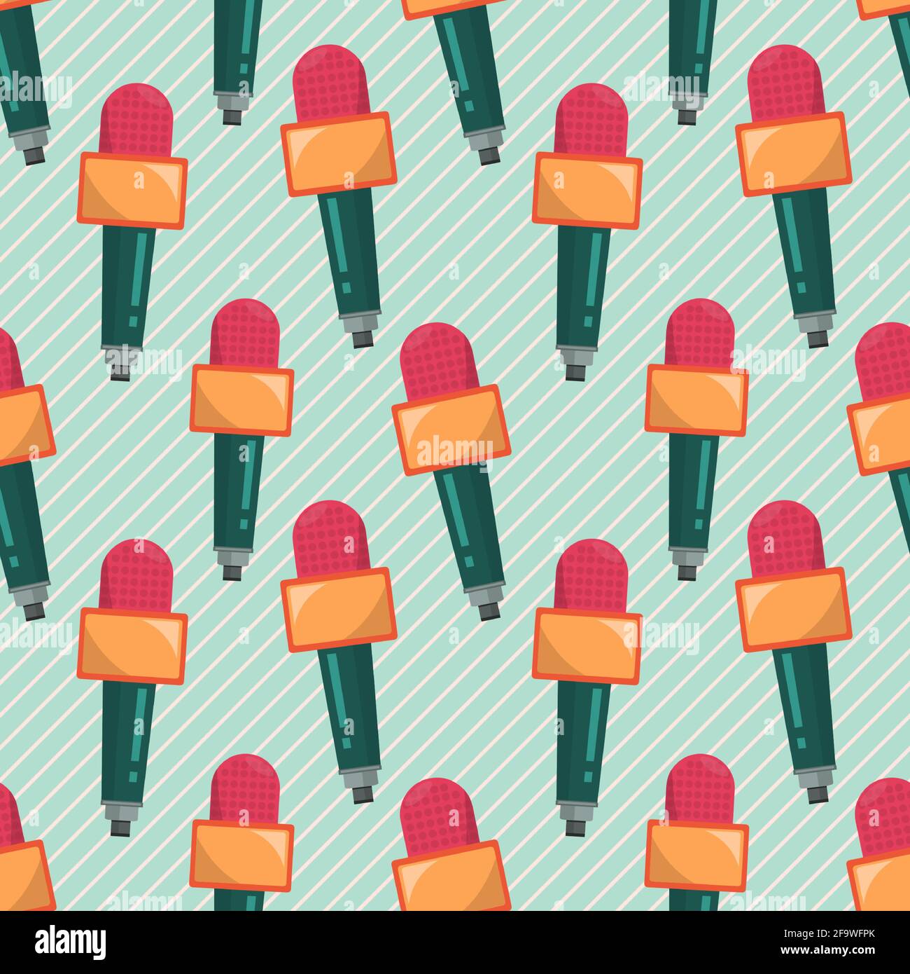 news microphone seamless pattern vector illustration Stock Vector Image ...