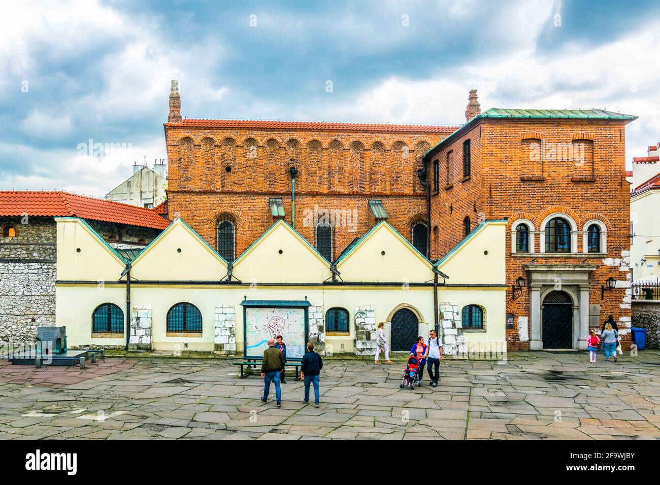 KRAKOW, POLAND, AUGUST 11, 2016: View of the old synagogue in the ...