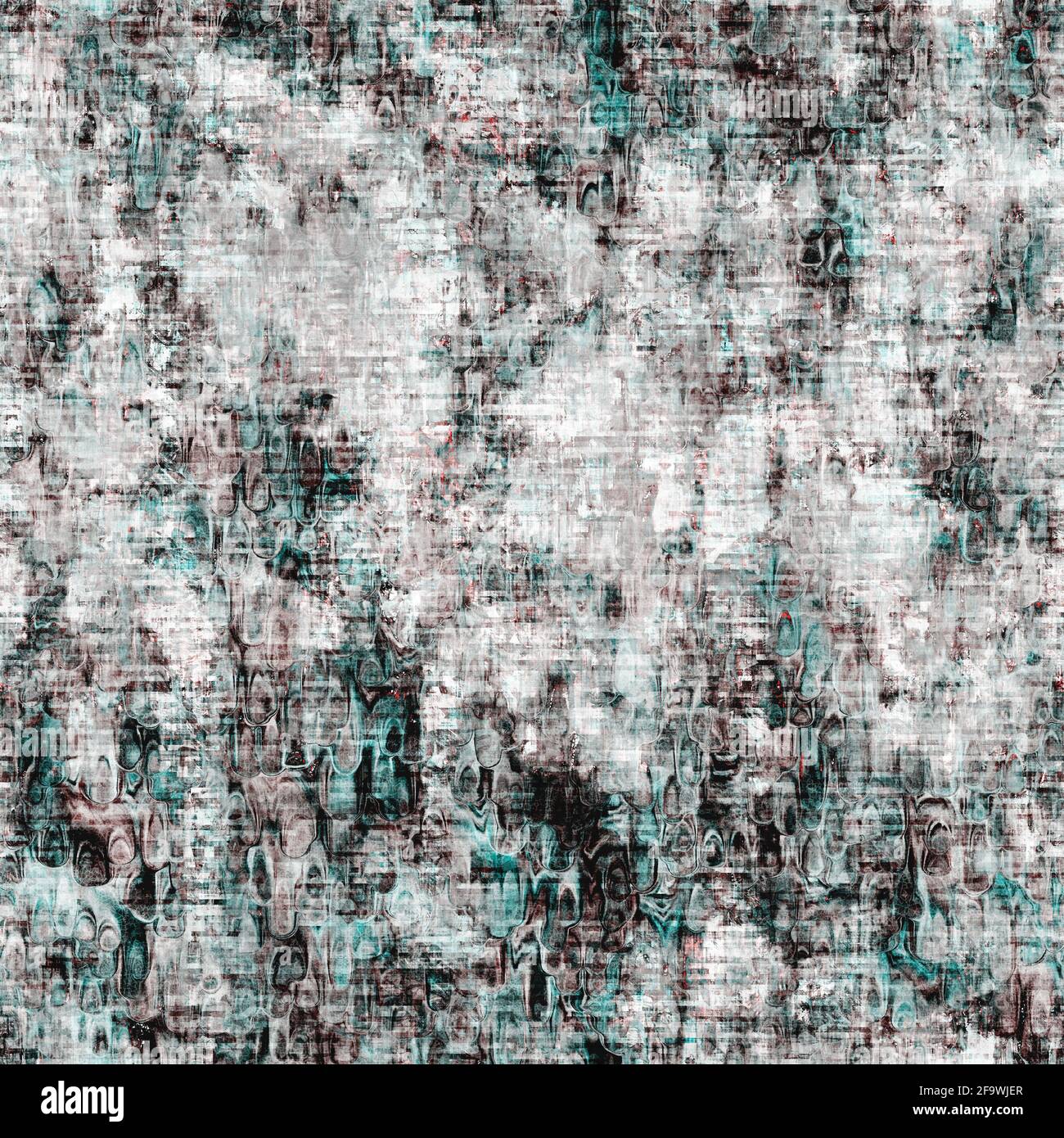 Mottled grunge blotch peeling wall pattern background. Worn aqua blue ...