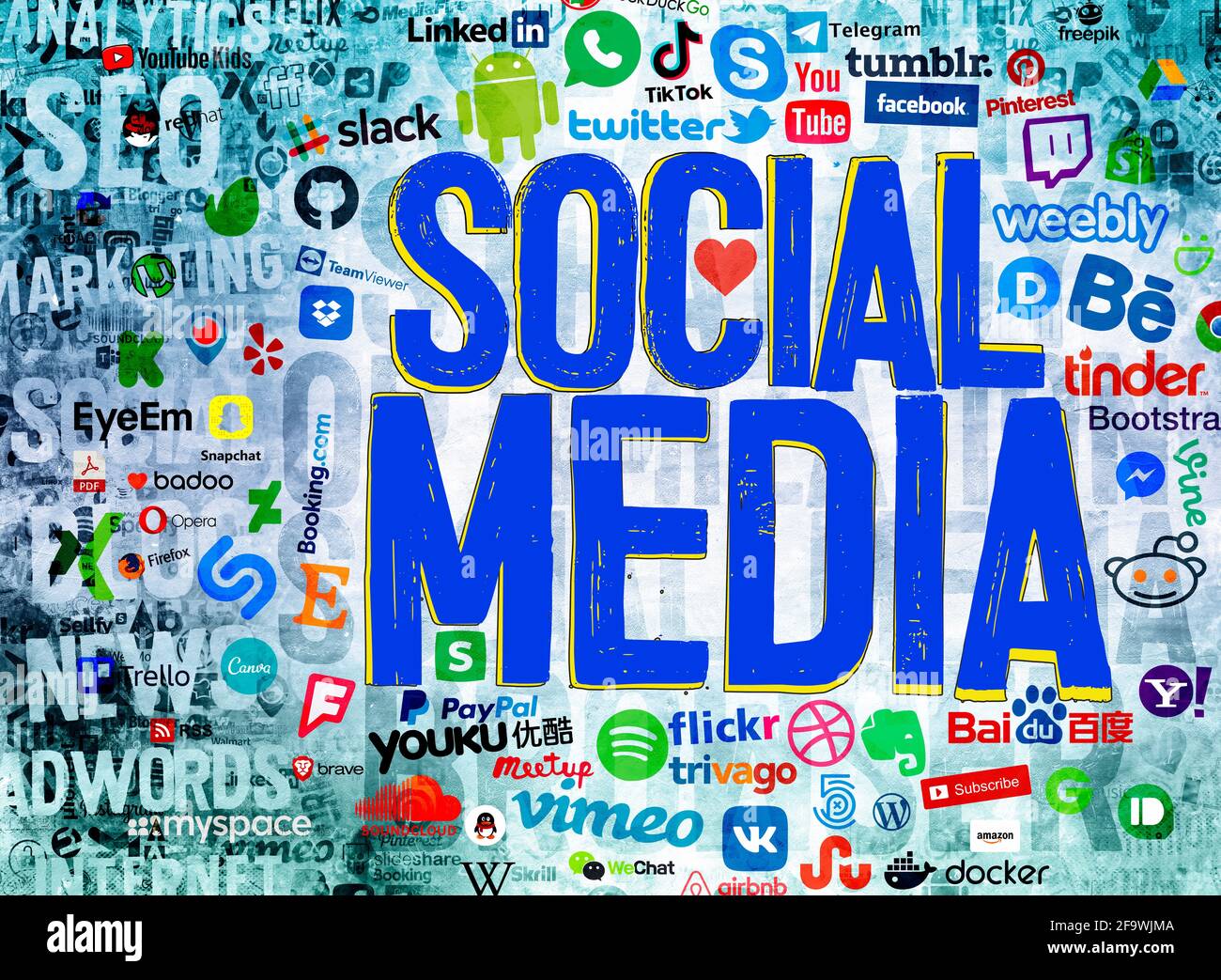 social media, social network background design Stock Photo - Alamy
