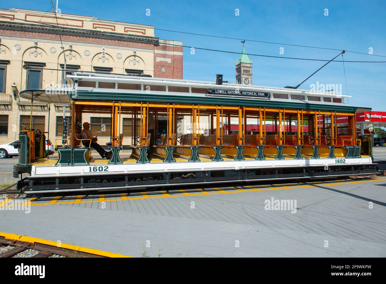 Lowell Open Trolley Streetcar #1602 at National Streetcar Museum on ...