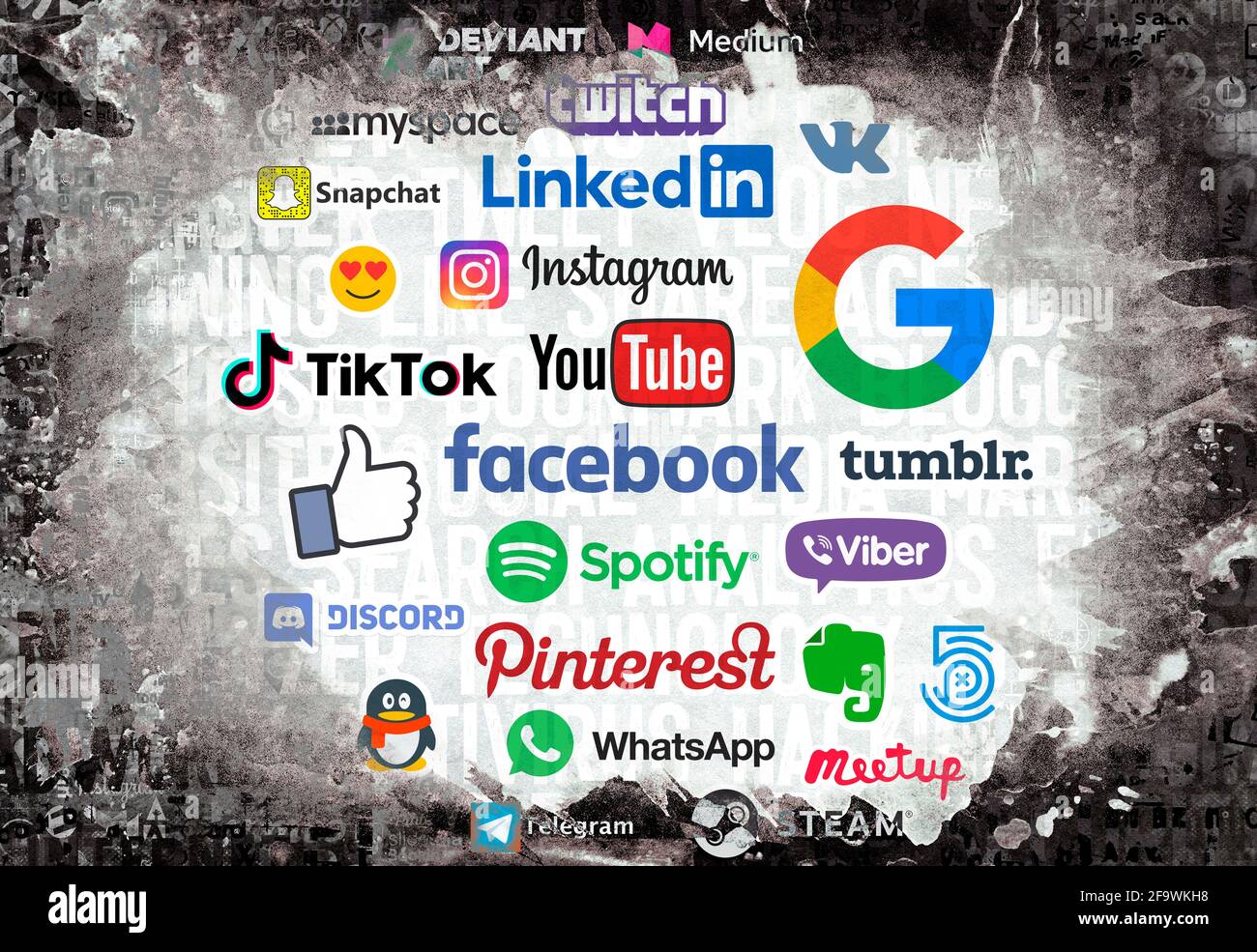 social media, social network background design Stock Photo - Alamy
