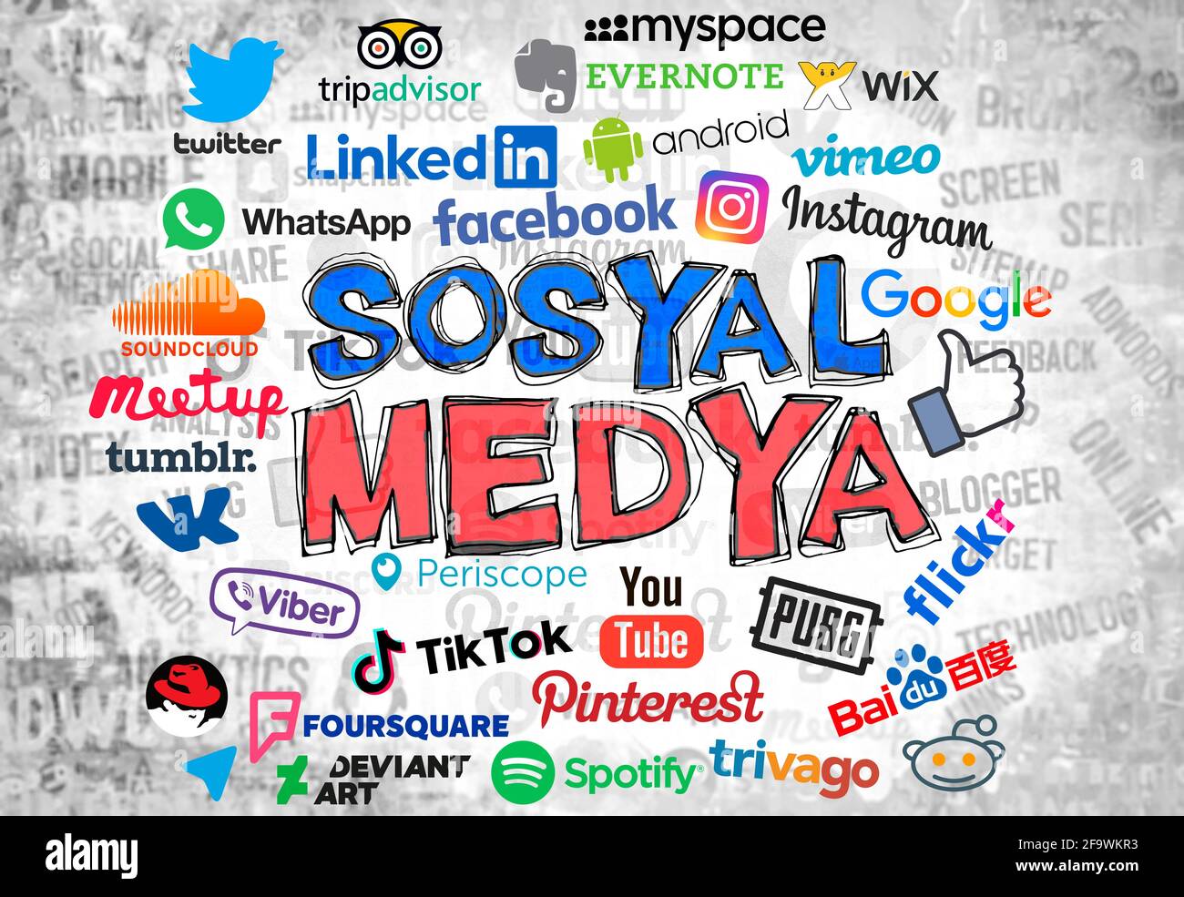 social media, social network background design Stock Photo - Alamy